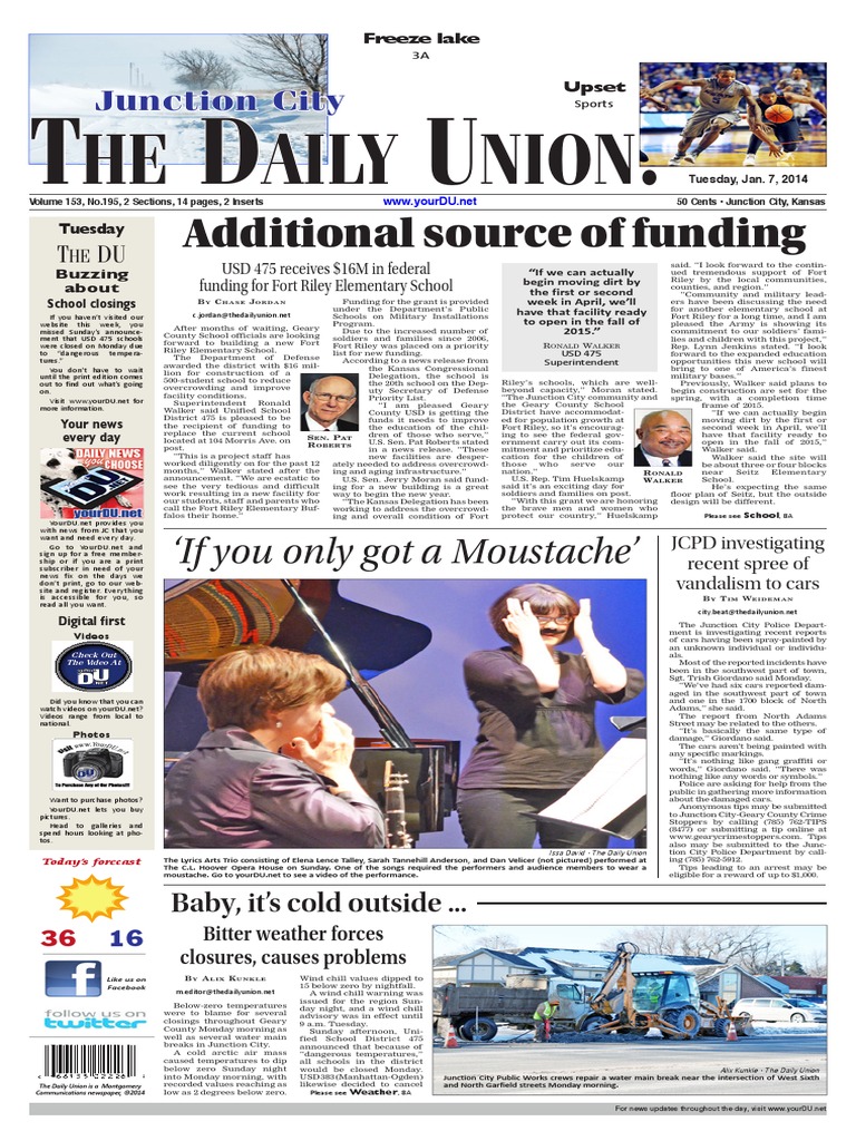The Daily Union. January 07, 2014 | PDF | Armed Conflict