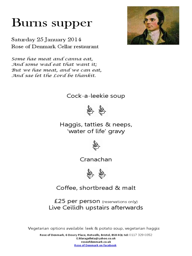 Rose Burns Supper | PDF