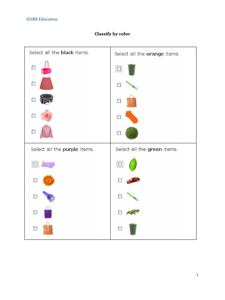 Classify by Color | PDF