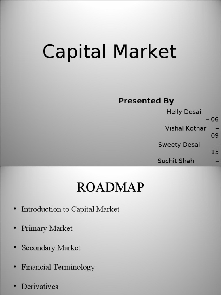 Capital Market: Presented by | PDF | Option (Finance) | Bonds (Finance)