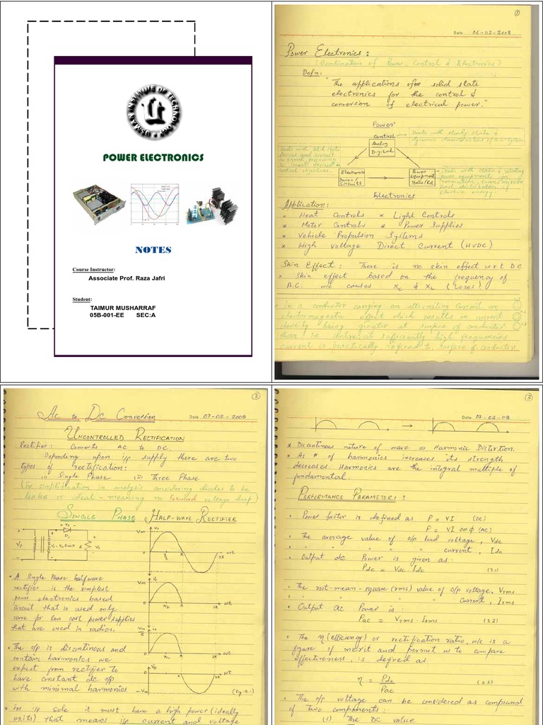Power Electronics Notes | PDF | Power Electronics | Power Engineering