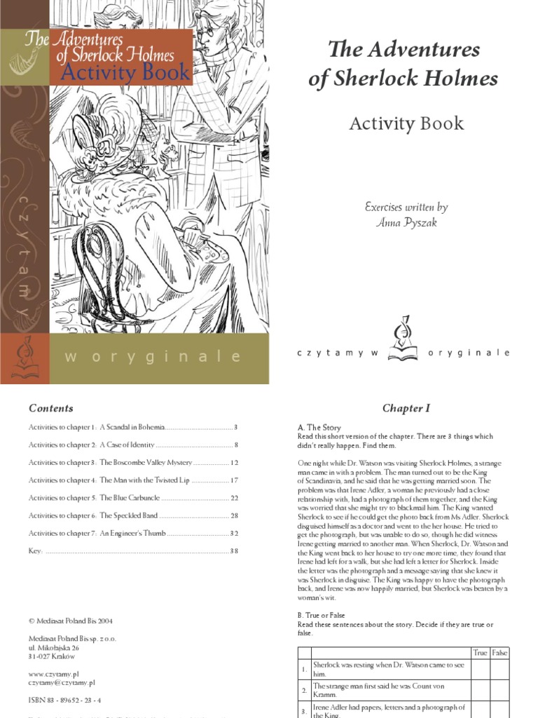 111 The Adventures of Sherlock Holmes Activity Book | PDF | Sherlock Holmes