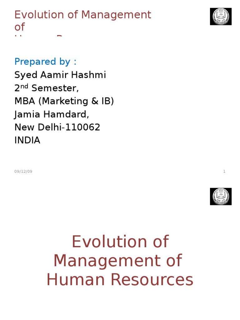 Evolution of Human Resource Management | PDF | Human Resources | Employment