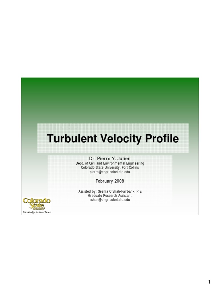 Turbulent Velocity Profile | PDF | Turbulence | Shear Stress