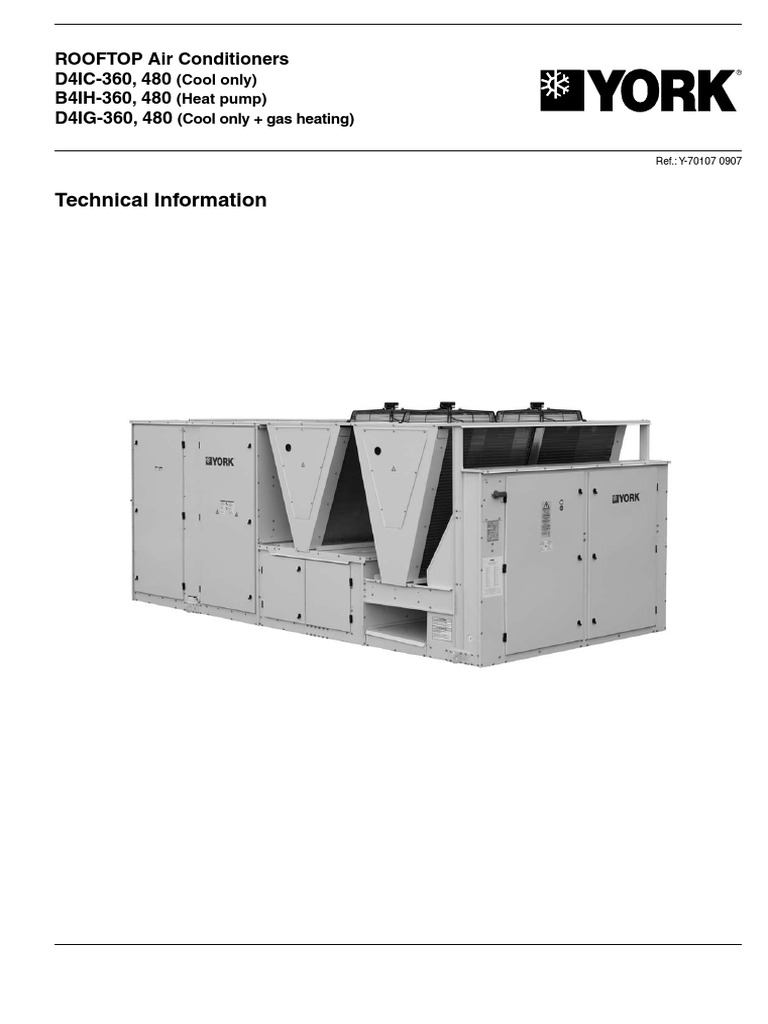 Roof Top - R407C York | PDF | Hvac | Air Conditioning