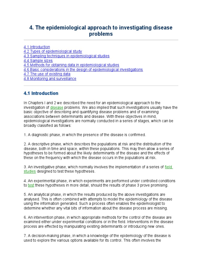 Epidemiology | PDF | Sample Size Determination | Sampling (Statistics)