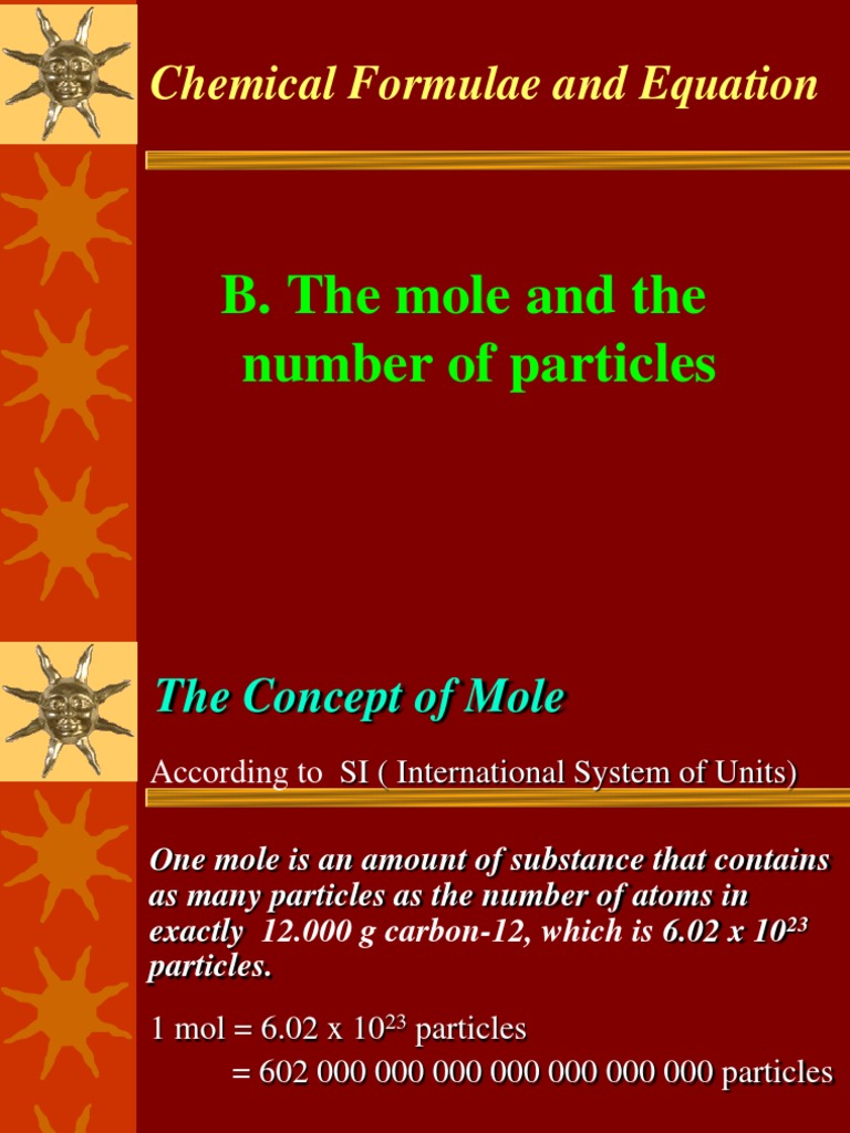 Number of Particles | Molecules | Mole (Unit)