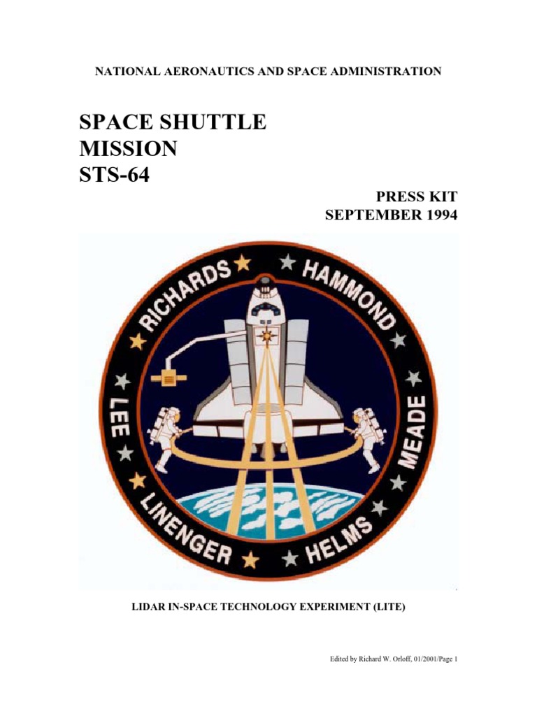 NASA Space Shuttle STS-64 Press Kit | PDF | Lidar | Space Shuttle