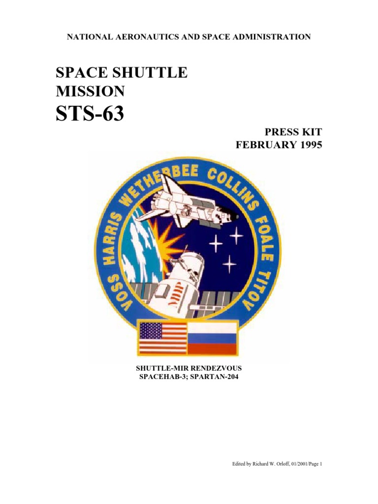 NASA Space Shuttle STS-63 Press Kit | PDF | Space Shuttle | Mir