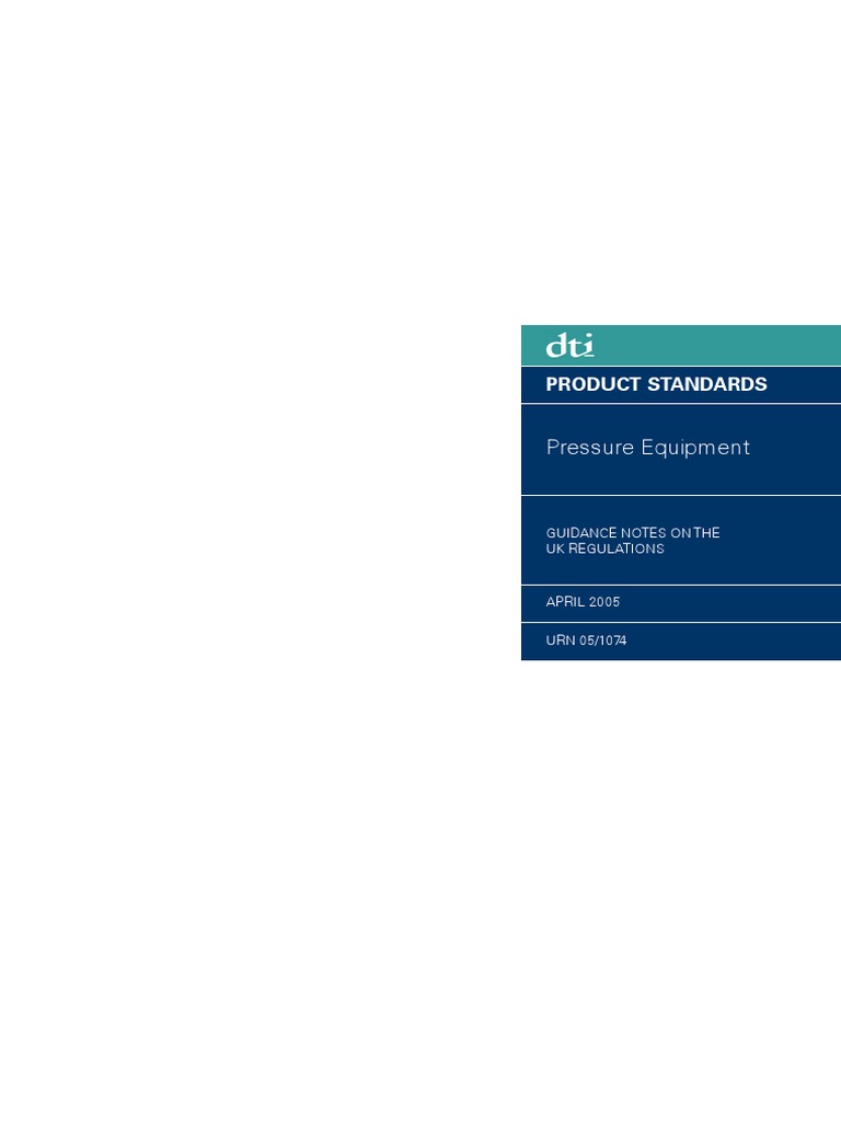 Guidance on Pressure Equipment Regulations | PDF