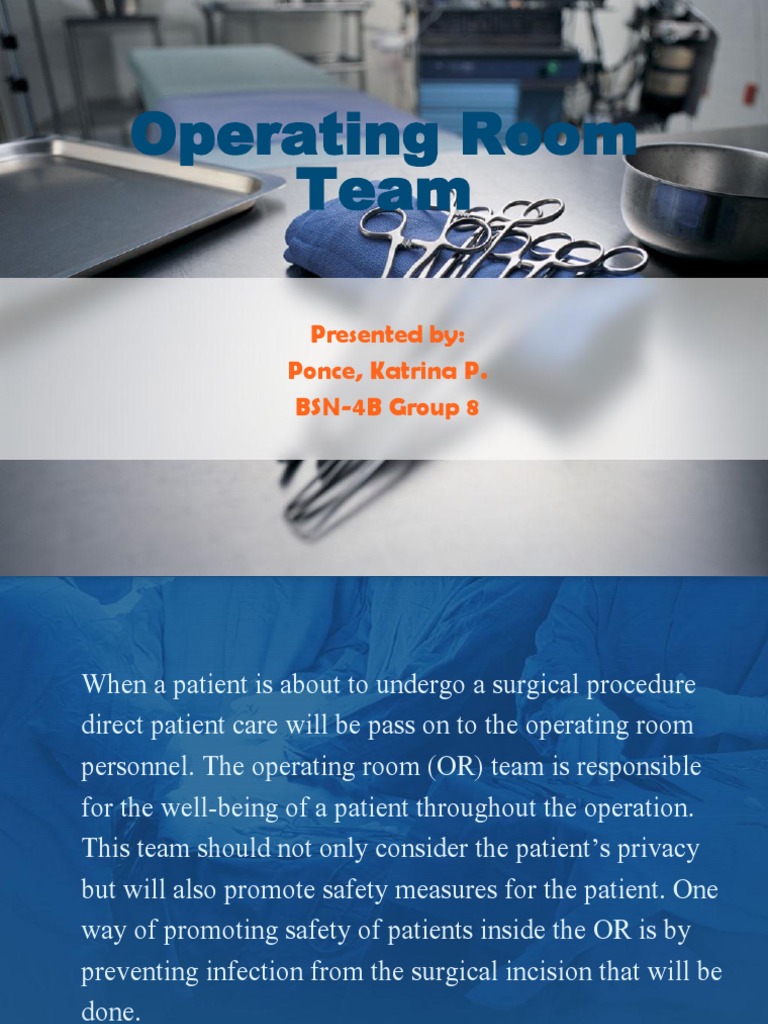 Operating Room Team | PDF | Surgery | Anesthesiologist