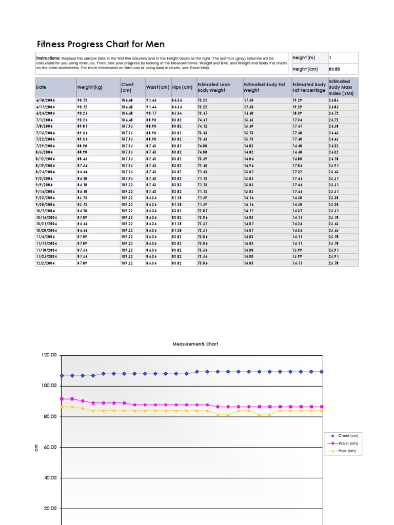 Men's Fitness Progress Tracker | PDF | Teaching Methods & Materials