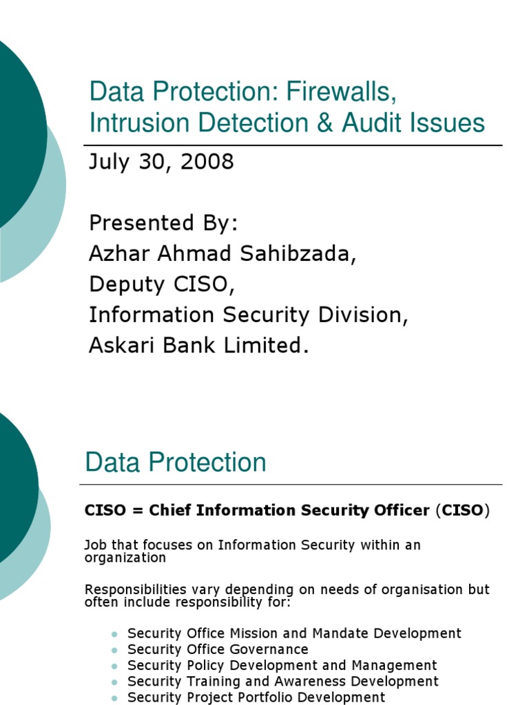 Data Protection | PDF | Firewall (Computing) | Transmission Control Protocol