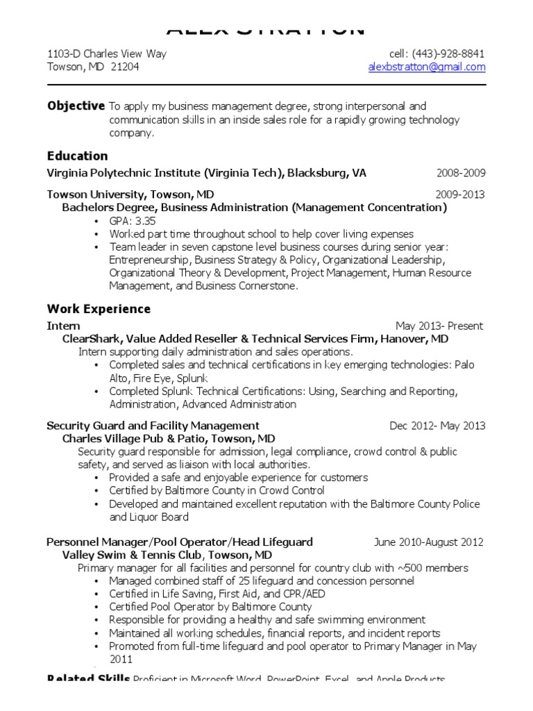 Resume-Alex Stratton | PDF