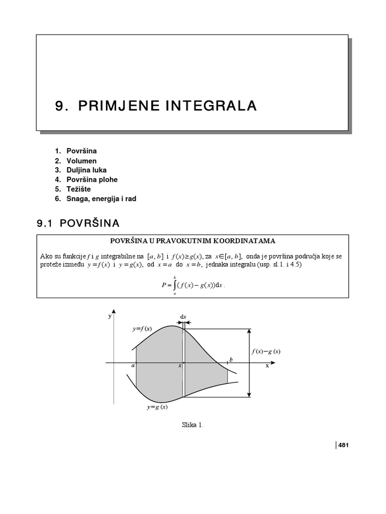 Primjene Integrala | PDF