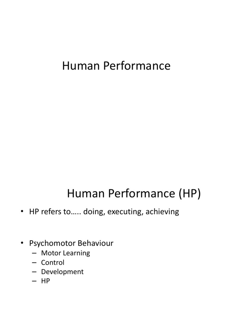 Understanding Human Performance Skills | PDF | Career & Growth