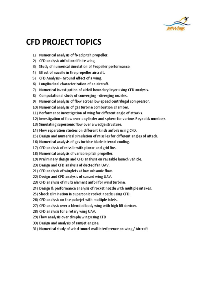 CFD Project Titles | PDF | Computational Fluid Dynamics | Airfoil
