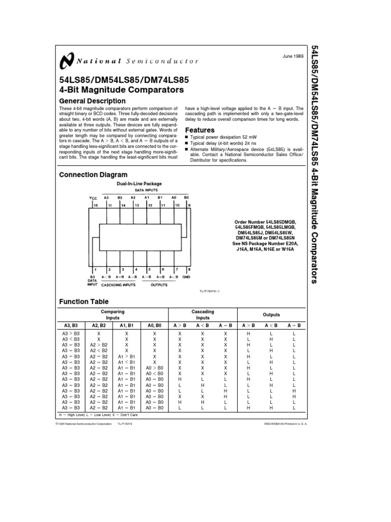 74LS85 | Electrical Engineering | Electronic Engineering