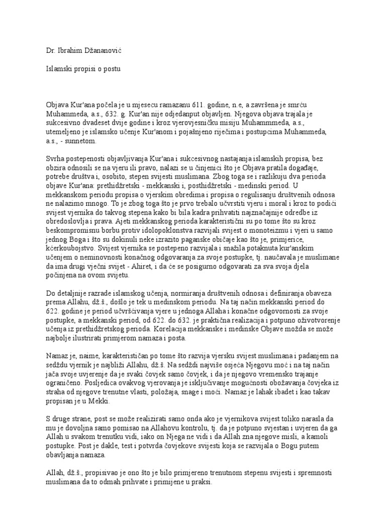 Propisi o Postu | PDF