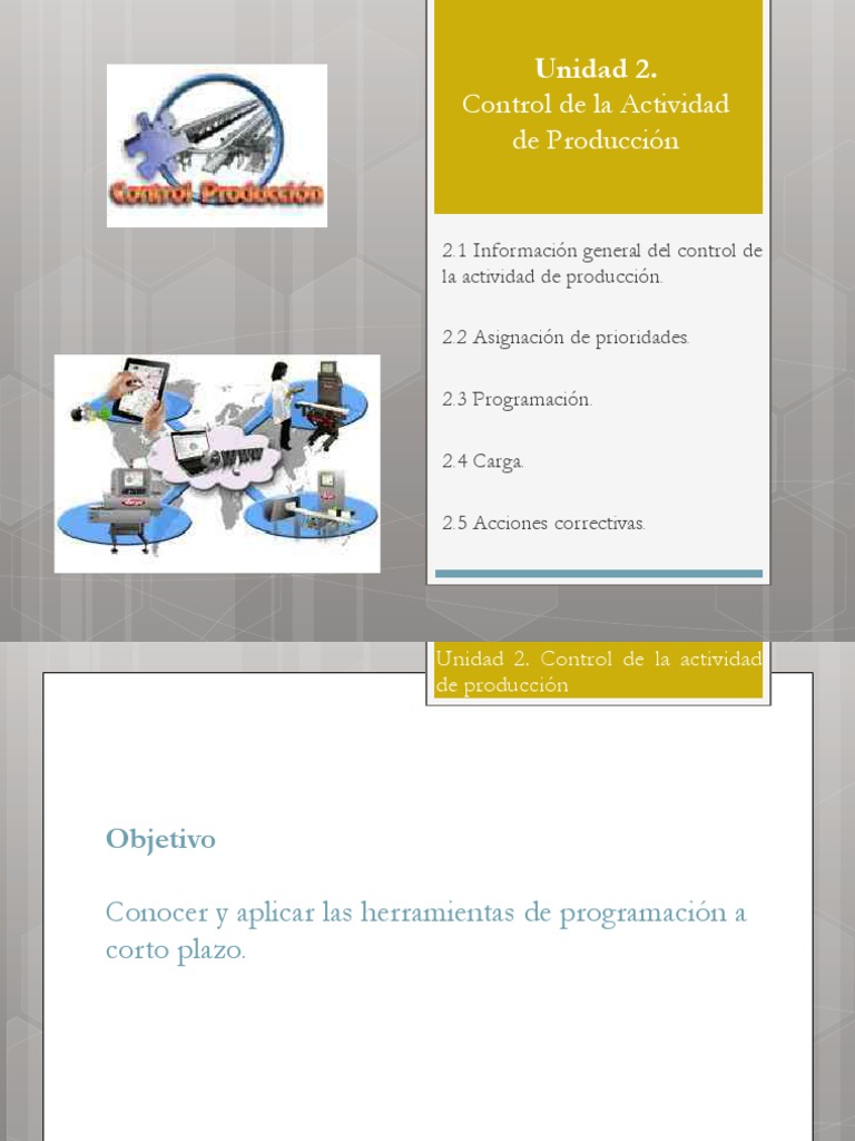 Control de Producción: Herramientas y Prioridades | PDF | Programación ...