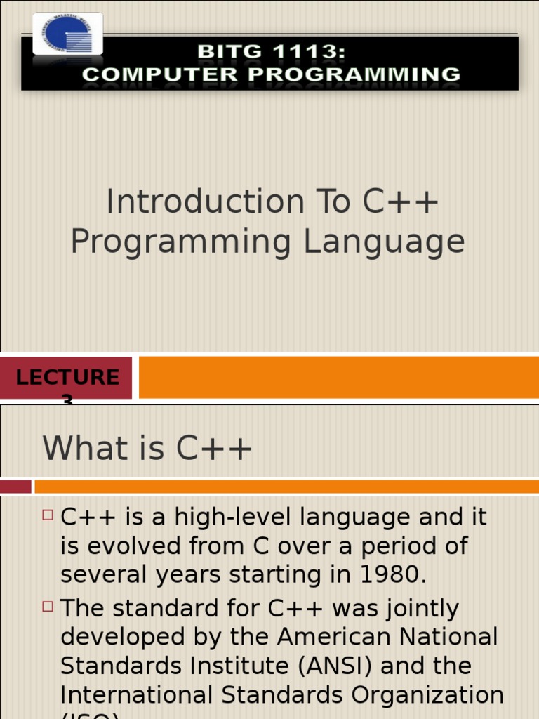 Introduction To C++ Programming | Pdf | Integer (computer Science 