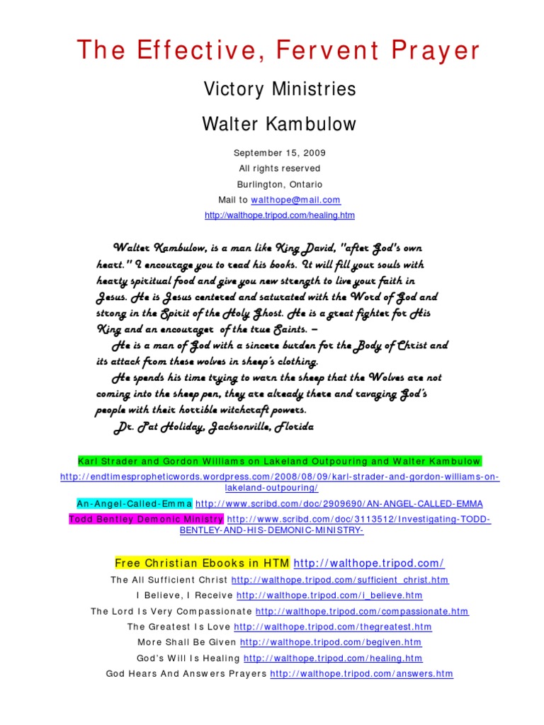 The Effective, Fervent Prayer | Miracle | Jesus