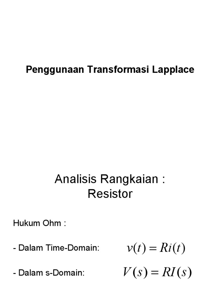 Penggunaan Transformasi Lapplace2 | PDF | Laplace Transform | Algorithms