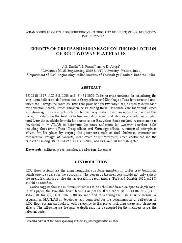 Deflection According To Aci and Bs | PDF | Creep (Deformation) | Beam ...