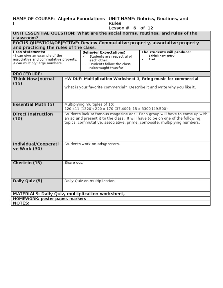 Unit 1 Lesson 6 | PDF | Career & Growth