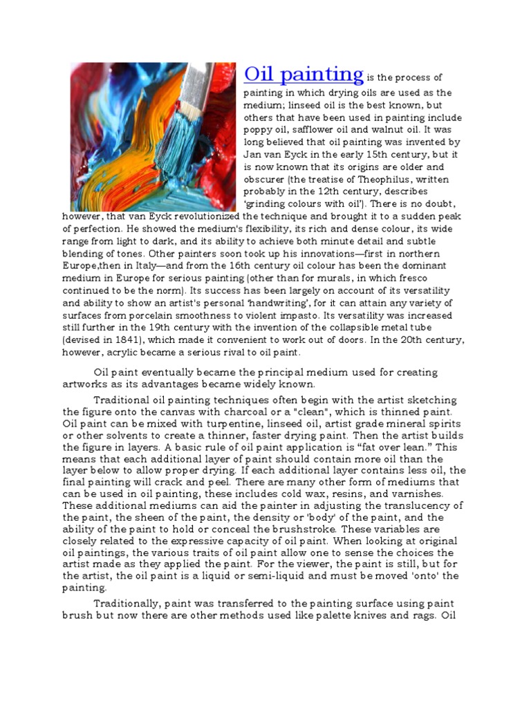 Oil Painting | PDF | Oil Painting | Visual Arts