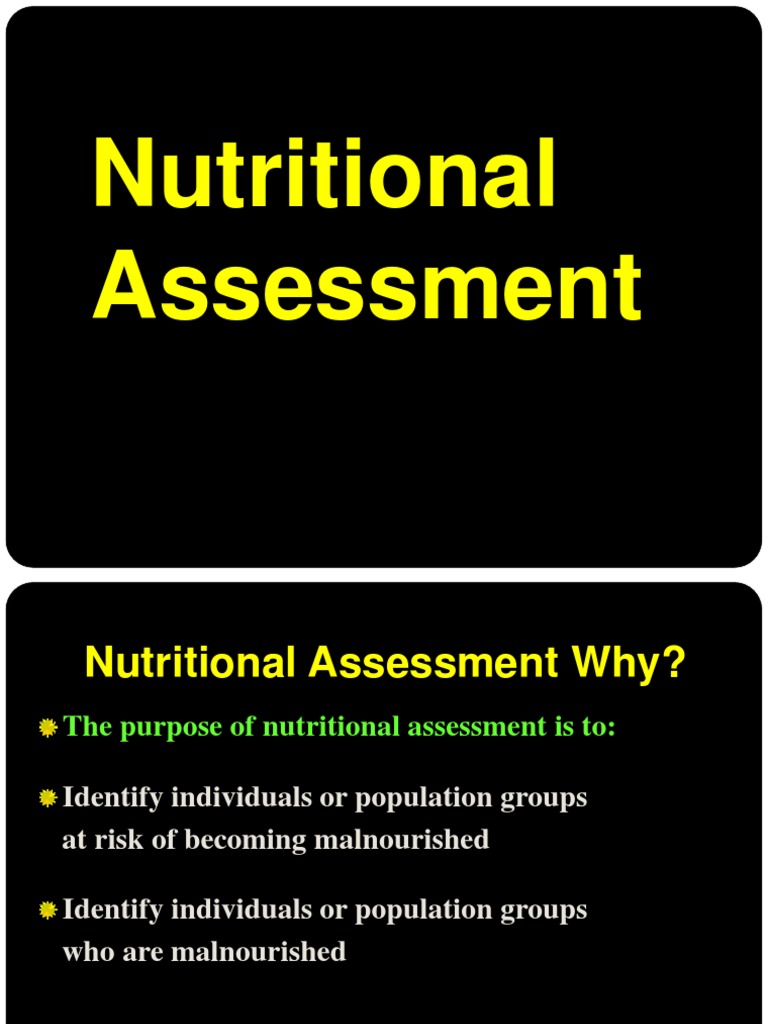 Nutritional Assessment | PDF | Malnutrition | Anthropometry