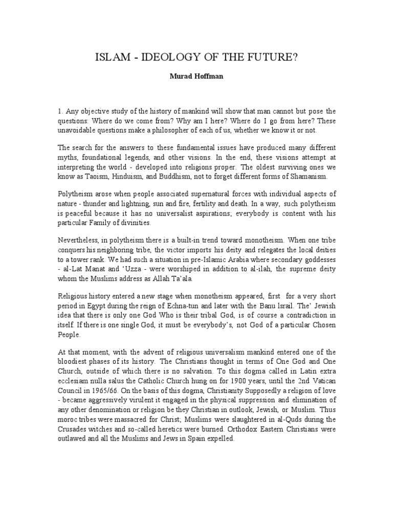 Islam-Ideology of The Future | PDF