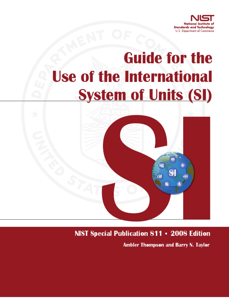 Guide for the Use of the International System Units | International ...
