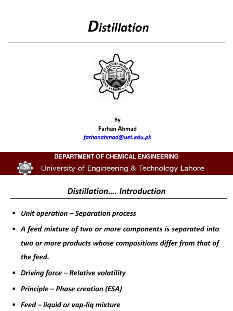 Distillation | PDF | Distillation | Chemical Process Engineering