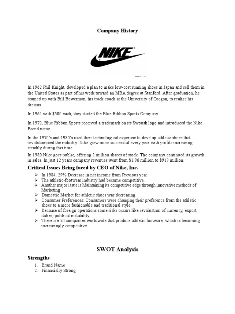 NIKE | PDF | Nike | Sales