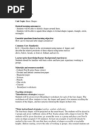 Lesson Plan Basic Shapes | PDF | Shape | Lesson Plan