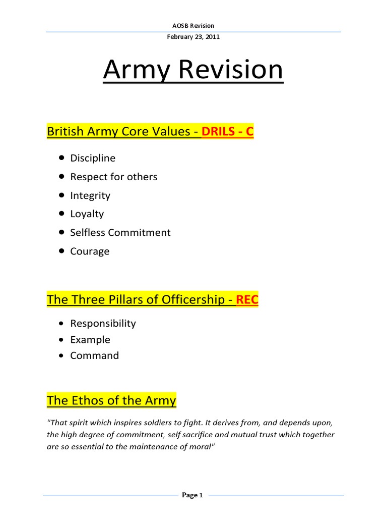 Army Revision Upload | PDF | Officer (Armed Forces) | Corps
