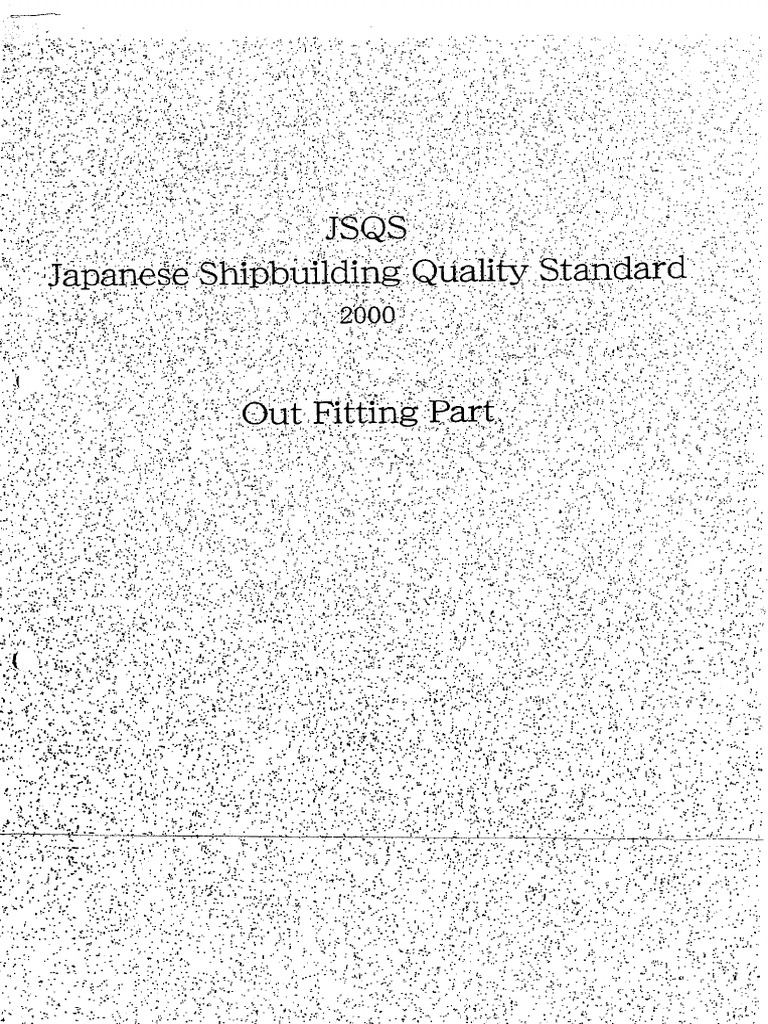 Japanese Shipbuilding Quality Standard-Outfitting | PDF