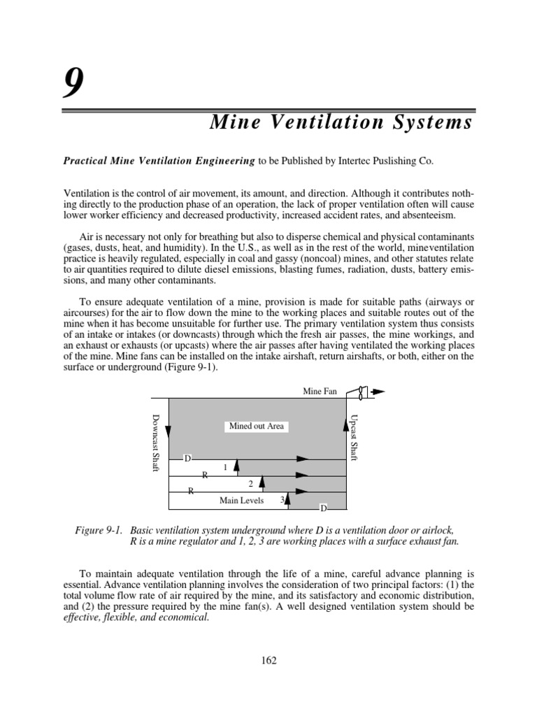 Mine Ventilation System | PDF | Mechanical Fan | Ventilation (Architecture)