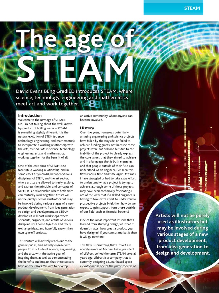 STEAM (Science, Technology, Engineering, Arts, and Mathematics) . | PDF ...