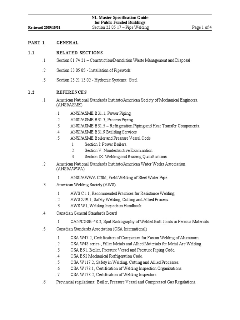 NL Master Specification Guide For Public Funded Buildings: Re-Issued ...