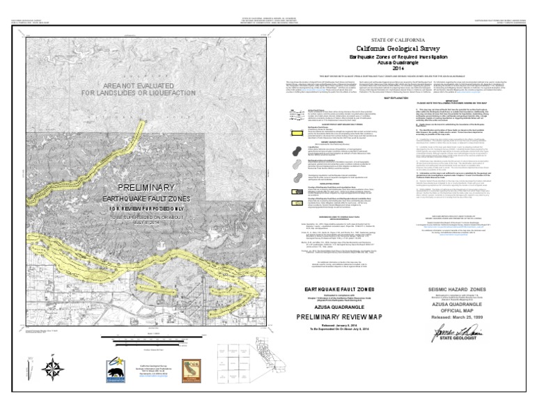 Azusa Map | PDF | Earthquakes | Fault (Geology)