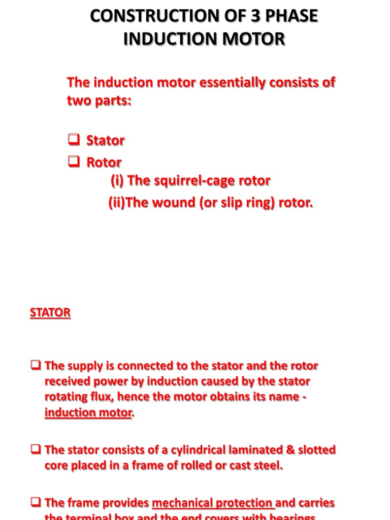 3 Phase Induction Motor | PDF | Rotating Machines | Electrical Engineering