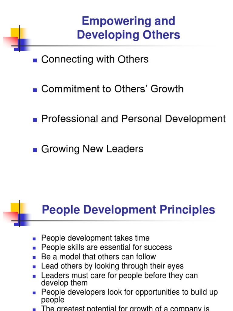Empowering Others for Leadership Growth | PDF | Leadership ...