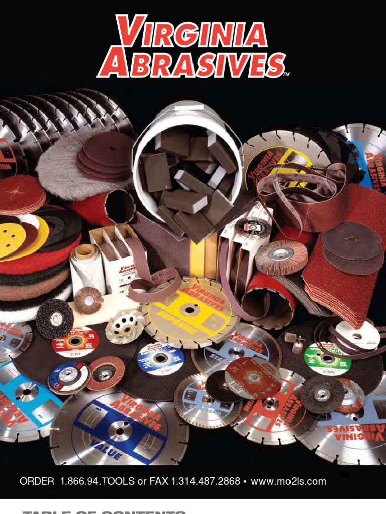 Virginia Abrasives Bonded Abrasive Catalog | PDF | Grinding (Abrasive ...