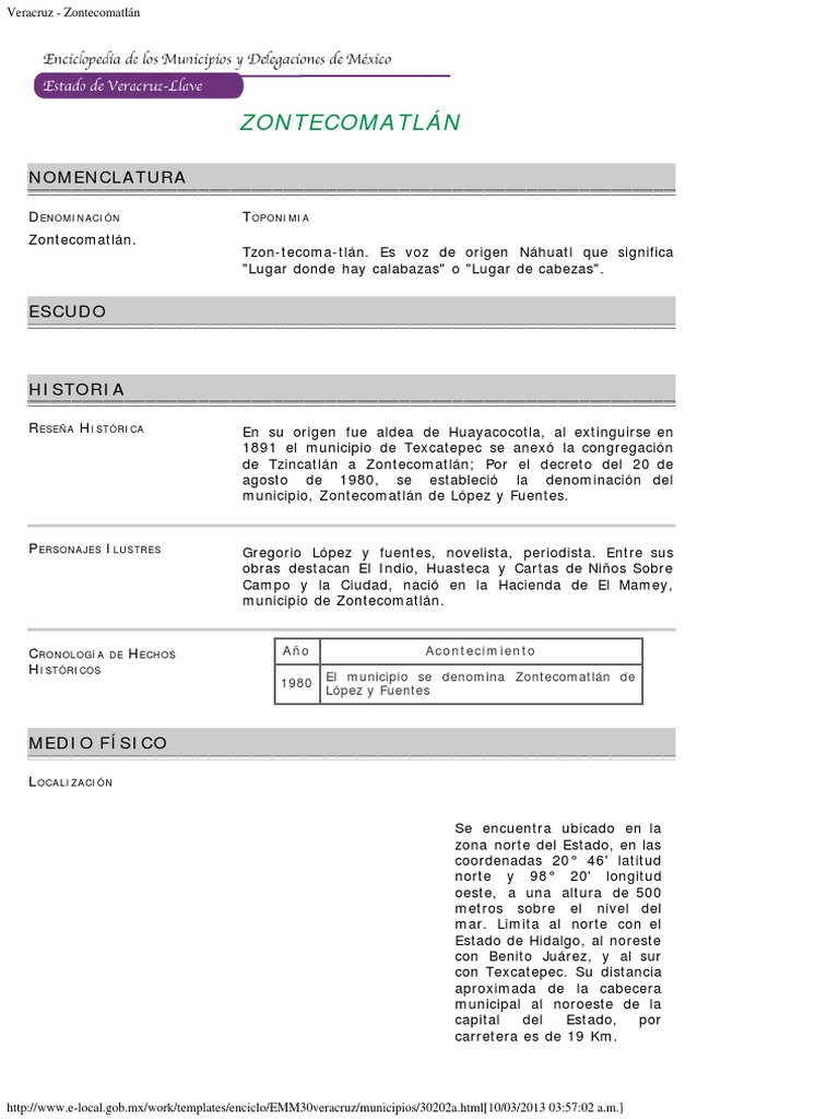 Clima y Características de Zontecomatlán | PDF | Gobierno local | Gobierno