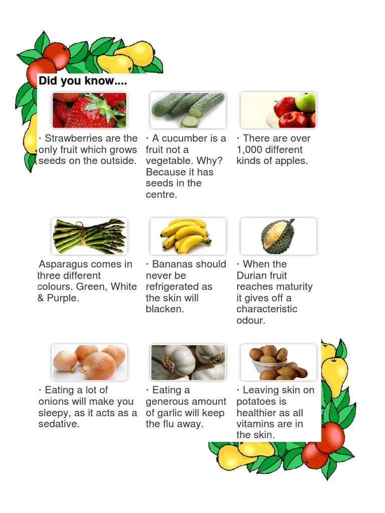 Fact On Fruits | PDF | Science & Mathematics