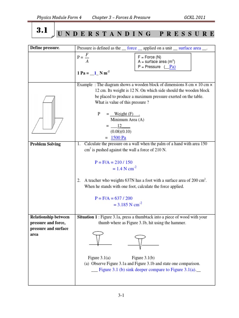 Understanding Pressure: An Analysis of Factors Affecting Pressure Based ...