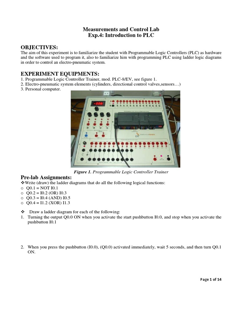 Introduction to PLC Ladder Logic Programming | PDF | Programmable Logic Controller | Relay