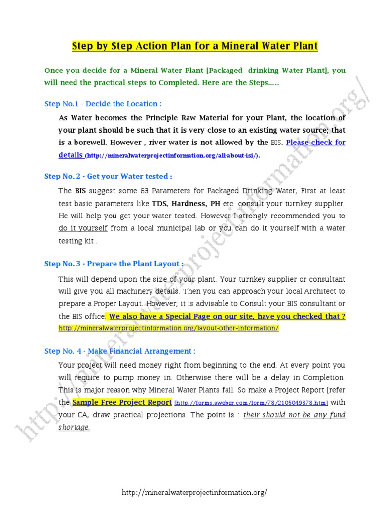 Mineral Water Plant Setup Guide | PDF | Computing And Information ...